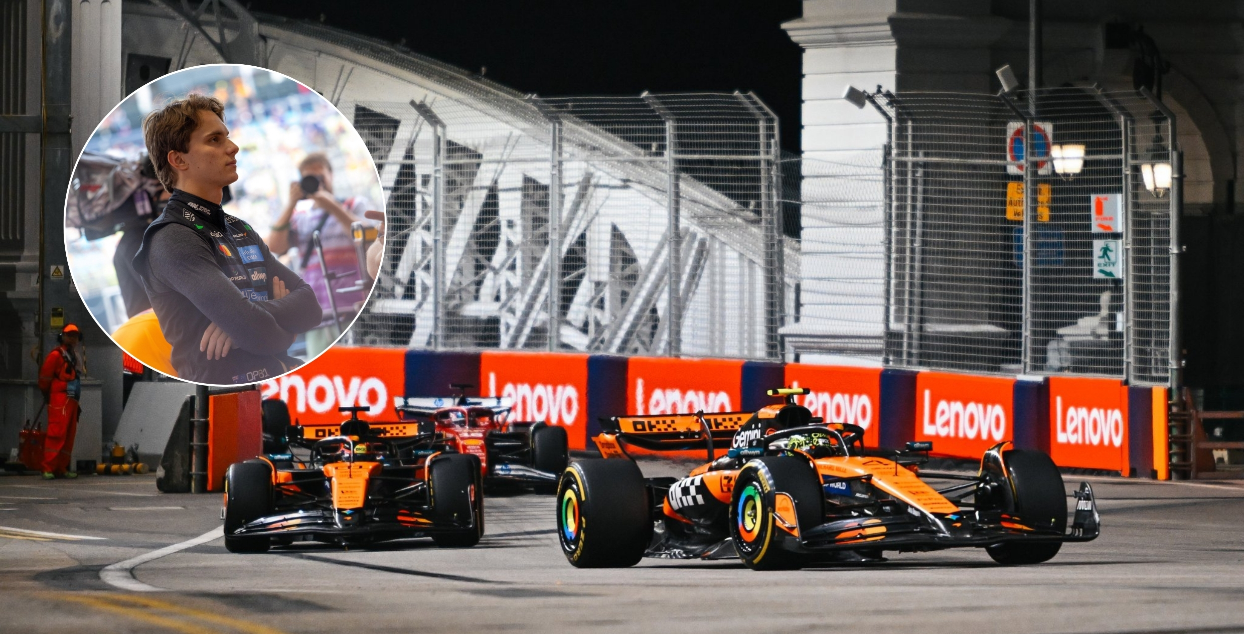 McLaren Singapore GP | Norris and Piastri crash | Norris and Piastri react to lap 1 incident in ...